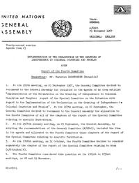 Implementation of the Declaration on the Granting of Independence to ...